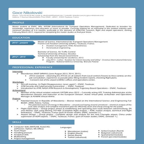 CV - Goce Nikolovski_English | PDF