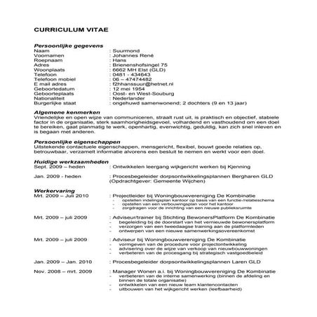 Cv Hans Suurmond | DOC