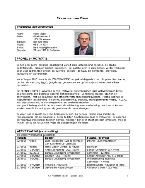 CV 2016 Ies Engels | PDF