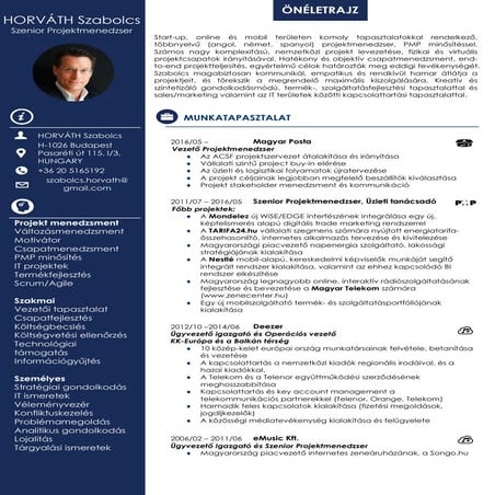 Magyar önéletrajz | PDF