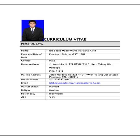 My CV. | PDF