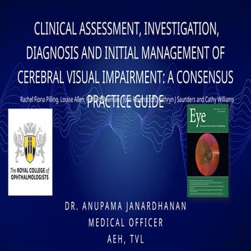 CEREBRAL VISUAL IMPAIRMENT JOURNAL CLUB AEH | PPTX