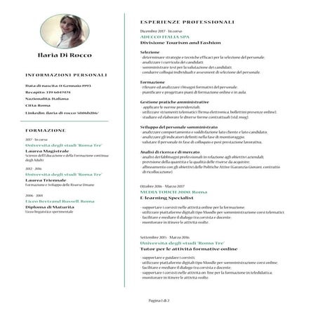 Cv ilaria di_rocco | PDF