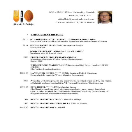 Ricardo F. Callejo CV | PDF