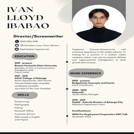 CV Ivan Ibabao | PDF