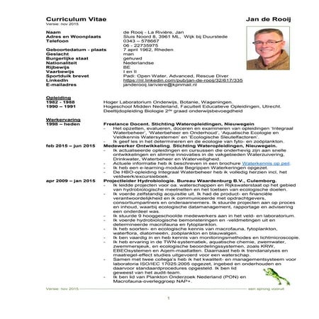 Cv jan de rooij | PDF