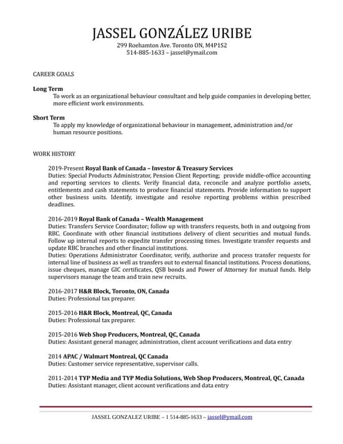 CURRICULUM VITAE - Charlotte Luck 2 most recent | DOCX | Office Property | Real Estate