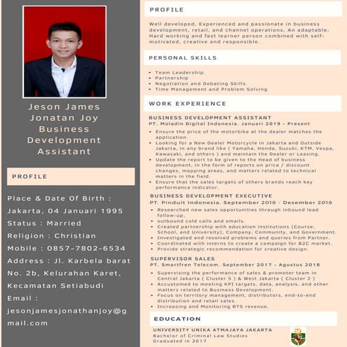CV _ Jeson James Jonatan Joy | PDF