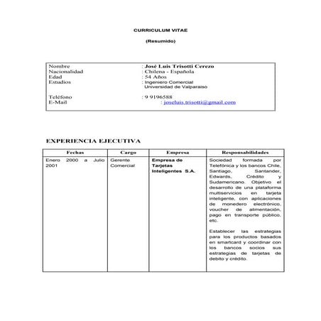 CV Jose Luis Trisotti | DOC