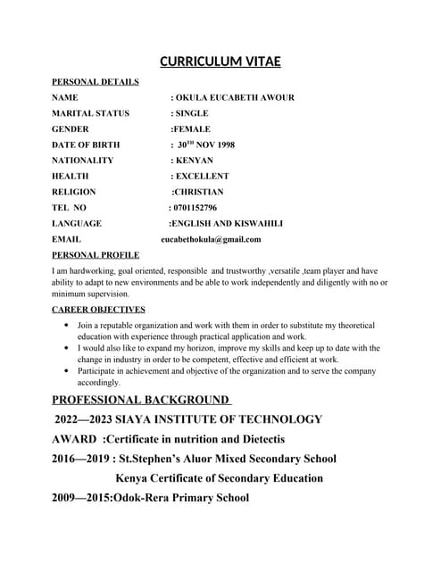 Curriculum vitae | DOCX