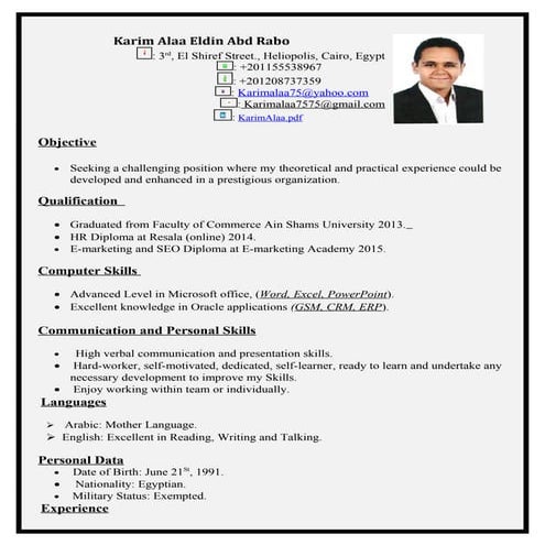 Cv karim alaa | PDF