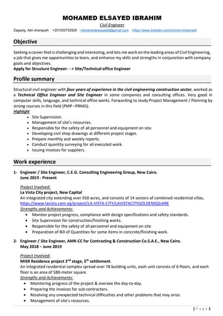 Mohanad MansourCivil Engineer | PDF