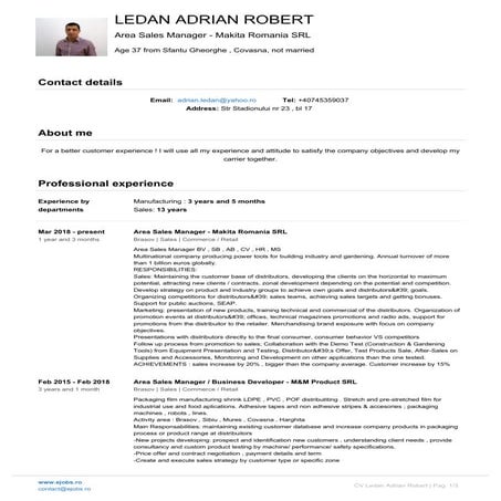 Cv ledan adrian_robert_en | PDF