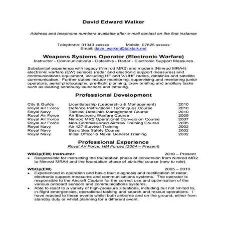 CV David Walker | DOCX
