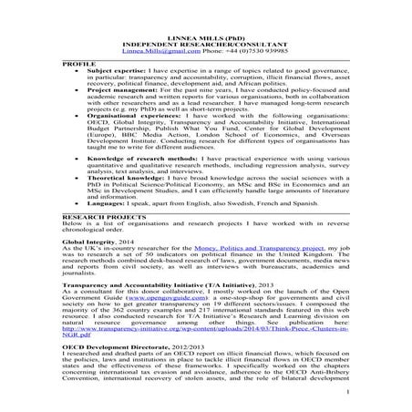 CV Linnea Mills | DOC