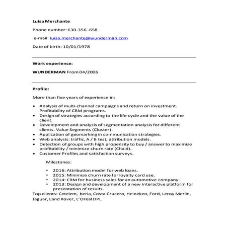 Cv luisa merchante | DOCX