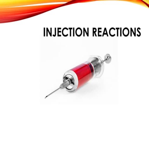 Veterinary Medicine- Injection reactions | PPT