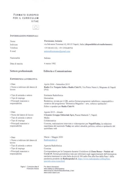 Curriculum Tomasello Monica | PDF