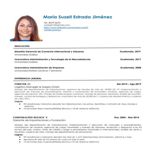 CV - Lizbeth Toledo - espanol - actualizado | PDF