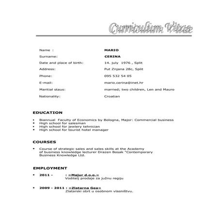 CV-kilyenfalvi 2016 | PDF