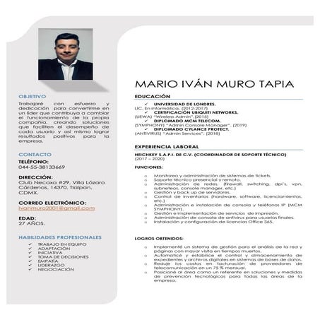 Cv mario muro b | PDF