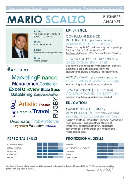 Cv martina basso | PDF | Business | Business and Finance