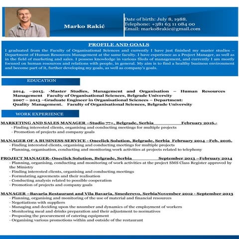 Cv marko rakic | PPT