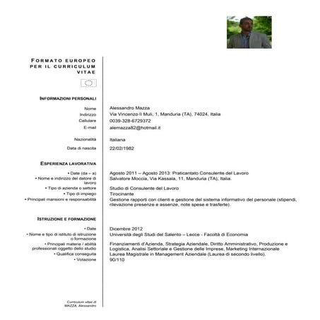 Cv mazza | PDF