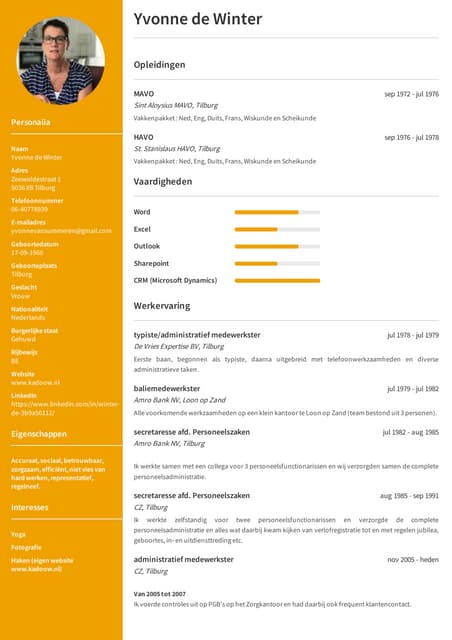 Cv yvonne driessen | DOCX