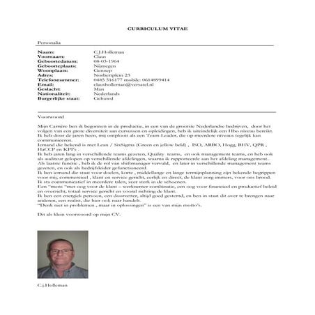 Cv met foto update | DOC