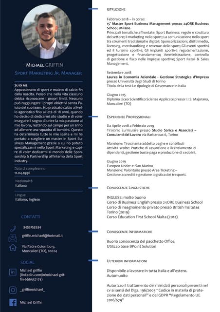 Cv Griffin Michael | PDF