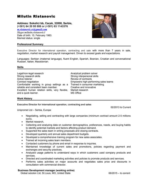 Branko Gajić_CV_Engleski | PDF