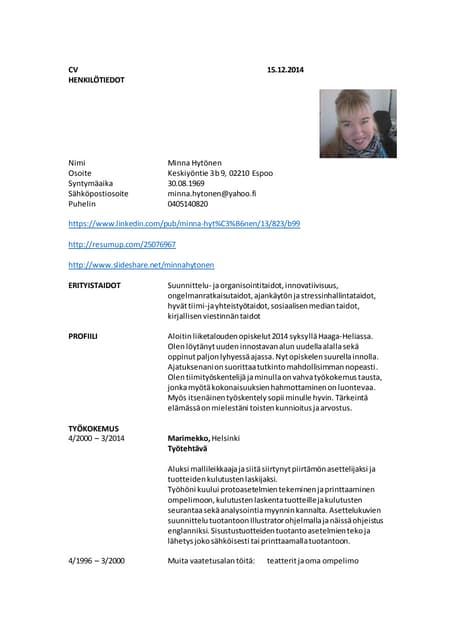 Cv it management finnish | PDF