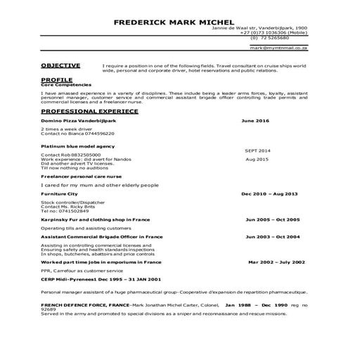 Ricky bush Resume | DOC