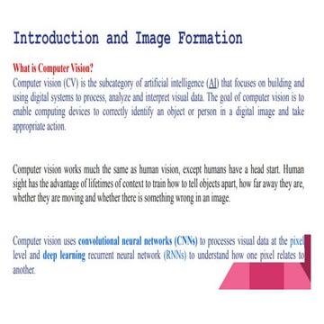 COMPUTER VISION INTRODUCTION AND ITS TYPES | PPTX