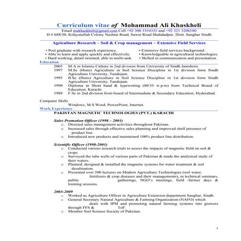 Cv Mohammad Ali | DOC