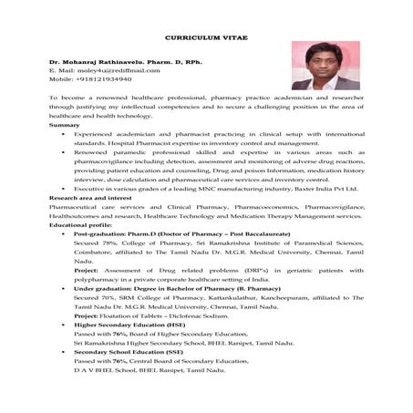 Cv mohan | PDF