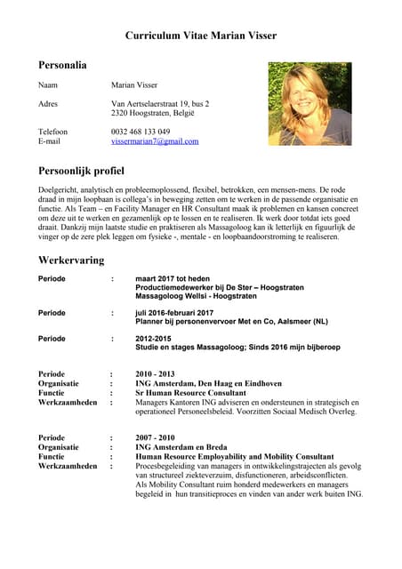 Curriculum Vitae S. Cornelissen | PDF