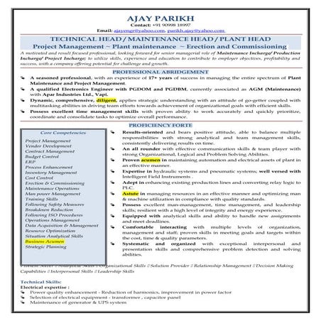 CV ajay parikh | DOC