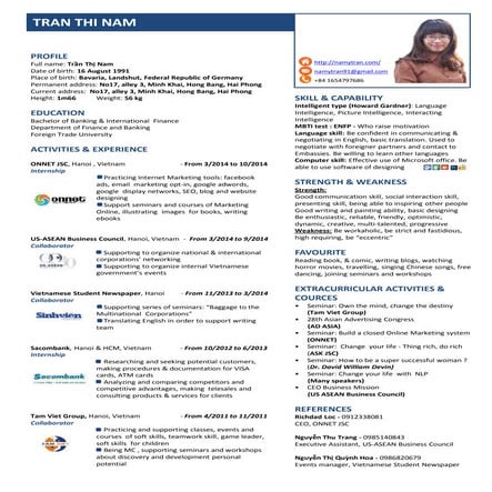 CV - Namy Tran | PPTX