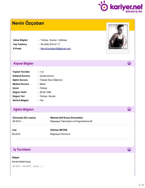 Cv emre atmaca | PDF