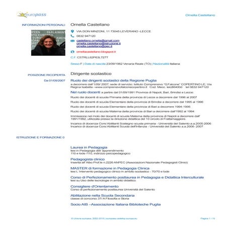 Cv oc agosto 2016 | PDF