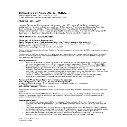 Cv of catherine joy alerta ver2 092315 | DOCX