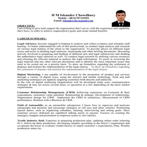 H M Iskander Chowdhury Pdf