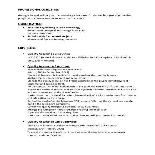 Cv of muhammad ramzan | DOCX