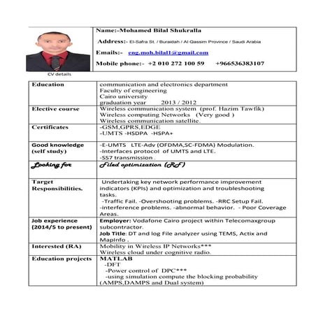 rf optimizer resume | PDF | Computer Networking | Computing