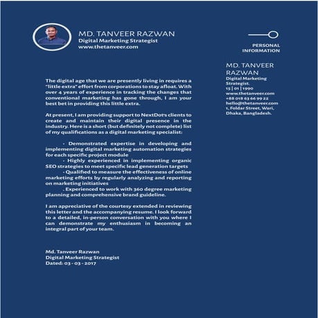 Cv of tanveer razwan | PDF