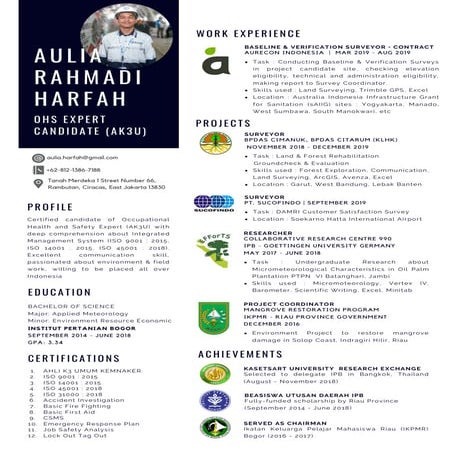 Cv only aulia rh - hse 2019 | PDF
