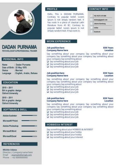 CV or RESUME template 17 | PPTX | Technology & Computing