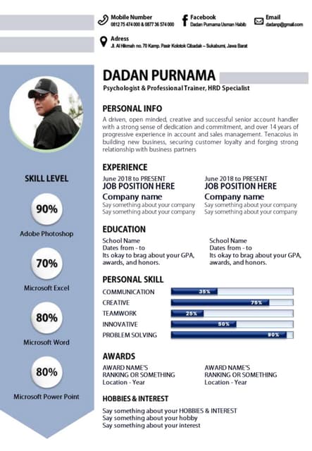 CV or RESUME template 09 | PPTX